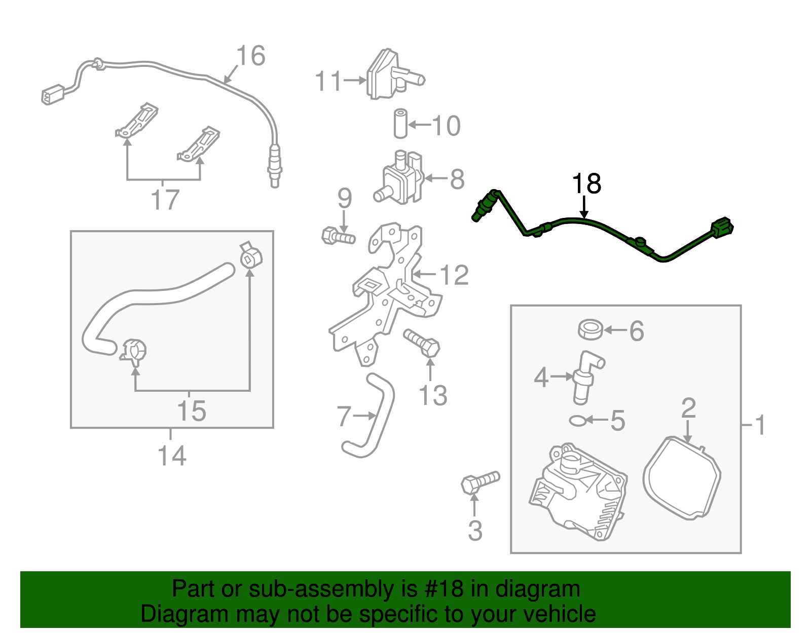 2016-2018 Mazda CX-3 Oxygen Sensor P51S-18-86ZA | OEM Parts Online