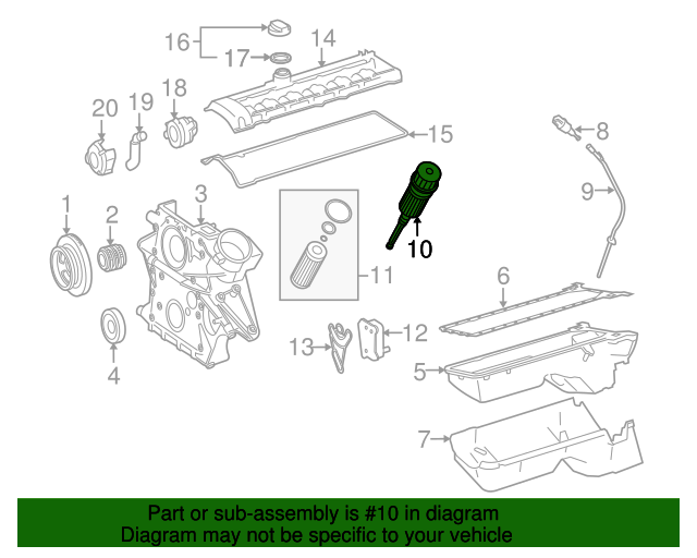 2005-2006 Mercedes-Benz E 320 Oil Filter 613-180-00-10 | AutoNationParts.com