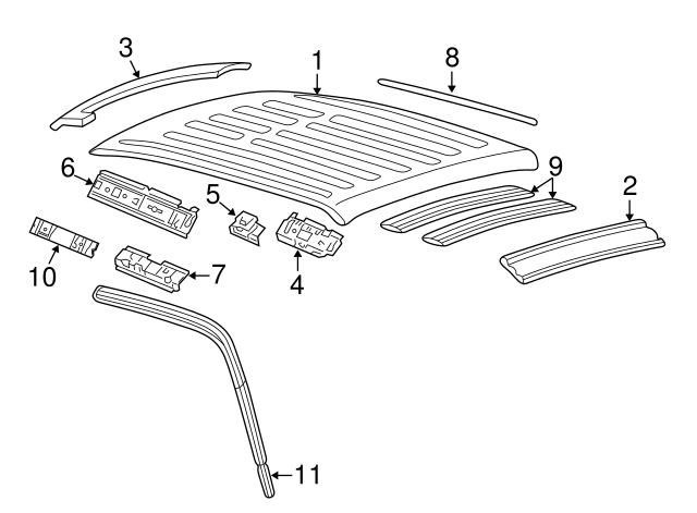 1999-2016 Ford 1999-2015 Ford F250 F350 Super Duty Upper Driver Roof ...