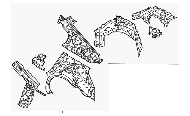 2014-2018 Mazda 3 Panel Left Rear Pillar B4YA-71-100B | TascaParts.com