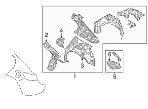 2014-2018 Mazda 3 Rear Pillar b4ya7044ya | TascaParts.com