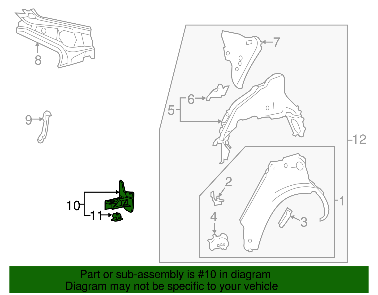 Genuine Toyota Deflector part# 65631-02231 for 2014-2019 Toyota Corolla ...