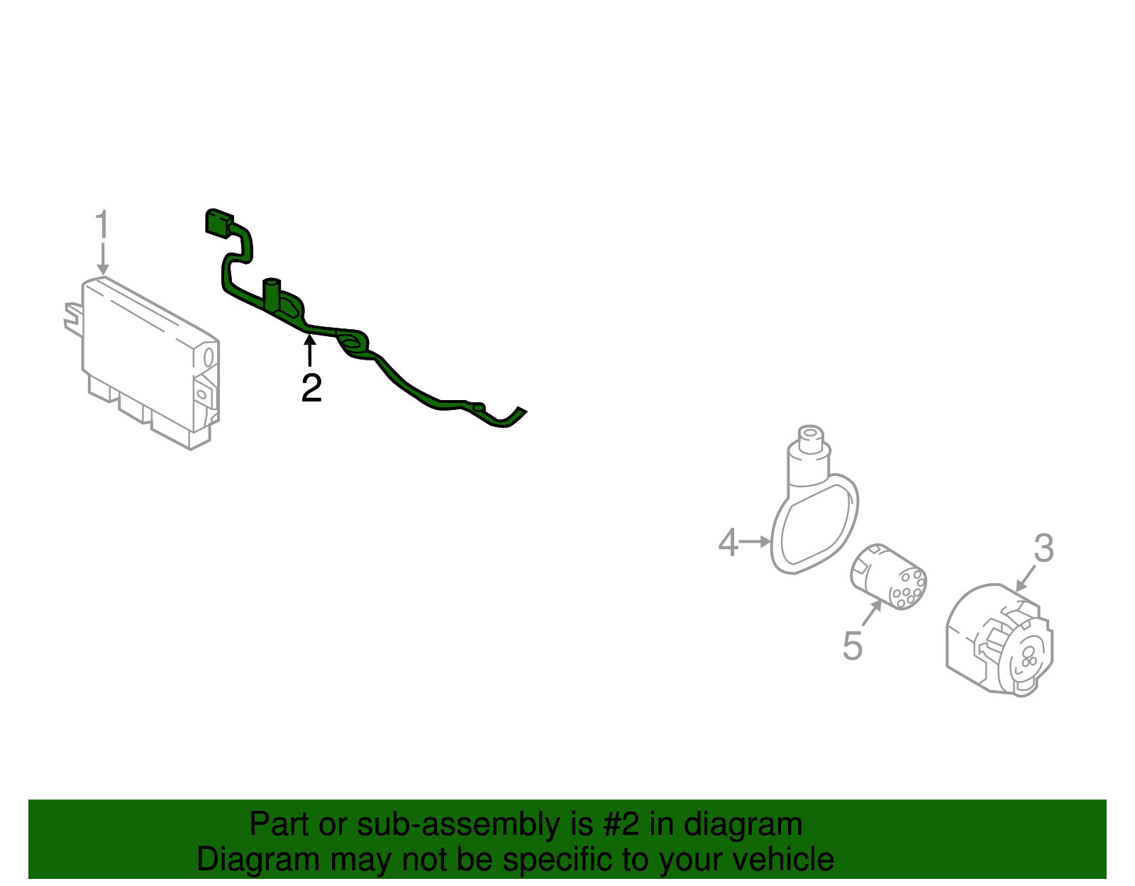 2018-2021 Volkswagen Wire Harness 3CN-971-124-C | VW Direct Auto Parts