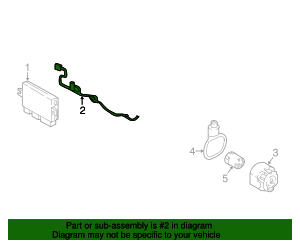 2018-2021 Volkswagen Wire Harness 3CN-971-124-C | VW Direct Auto Parts