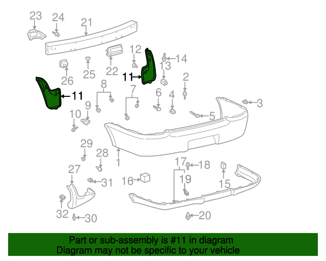 2000-2002 Toyota Echo Seal 52592-52040 | Sparks Parts