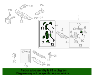 2008-2011 Lexus Outer Support 53202-30906 | OEM Parts Online