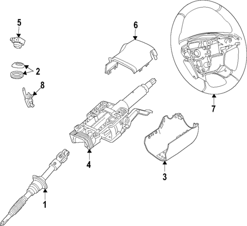 Steering Column for 2021 Cadillac XT6 | Auto Parts Express