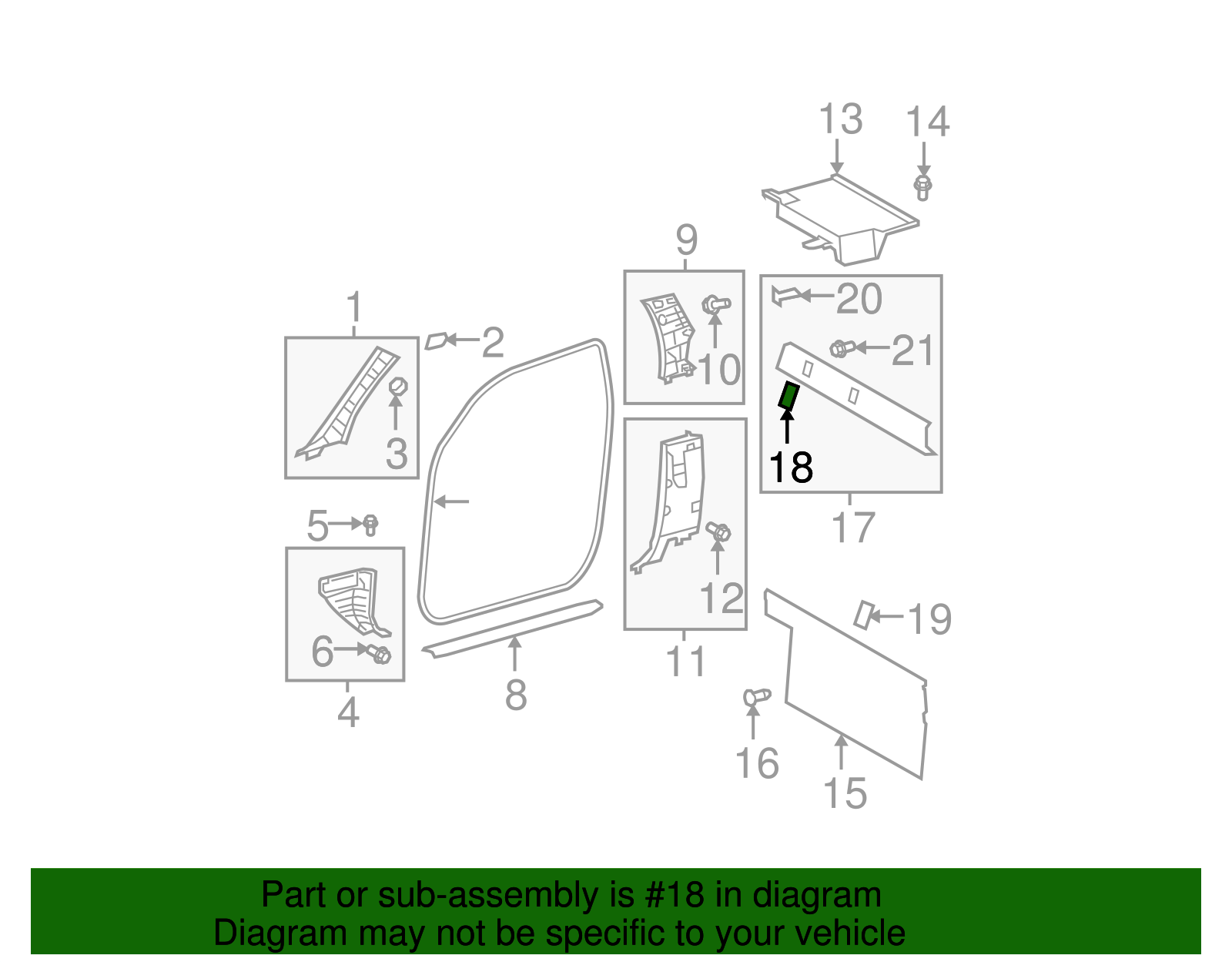 64275-0C040-C0 - 2007-2017 Toyota Tundra - Back Panel Cover Hole Cover ...