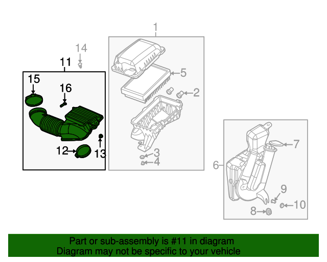 2005-2007 Saturn Ion F Duct 10357901 | GMPartsDirect.com