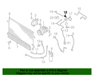 8E0-820-177-A - A/C Orifice Tube 2004-2006 Volkswagen Phaeton ...