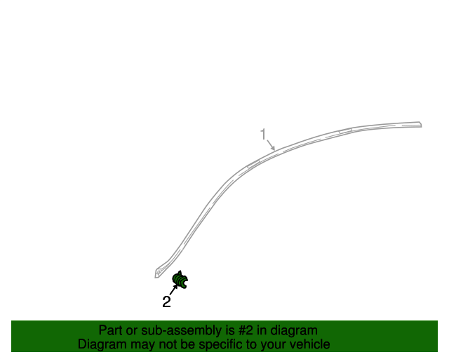 2016-2020 Mercedes-Benz Ornamental Molding Clip 2539910300 | MB OEM Parts