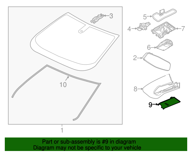 2017-2023 GM Jet Black Windshield Multifunction Sensor Mount Bracket ...