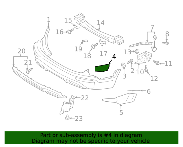 2020-2021 Kia Telluride Bumper Cover Seal Strip 86629 S9000 ...