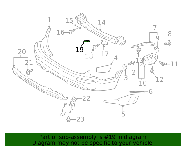 2020-2024 Kia Telluride Impact Bar Center Bracket 86636-S9000 ...