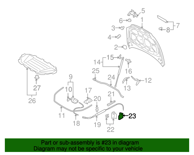 7L0-823-633-H - Release Handle Bracket 2007-2015 Audi Q7 | Audi OEM Parts