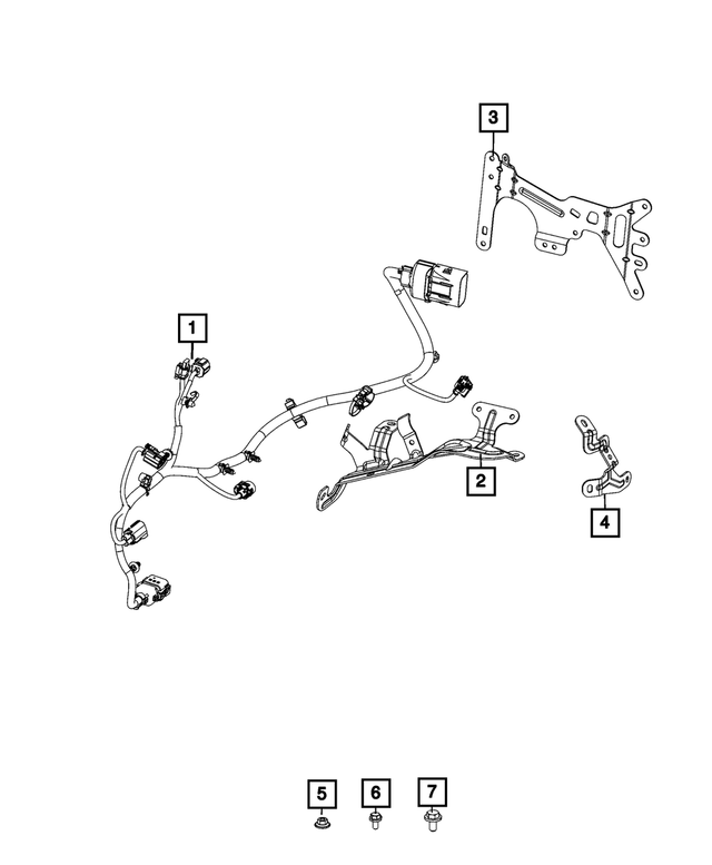 2023-2024 Jeep Compass Engine Wiring Bracket 68574964AB | Mopar eStore