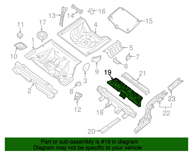 G4540-3TAMA - Seat Cross-Member 2013-2018 Nissan Altima | Nissan Parts ...