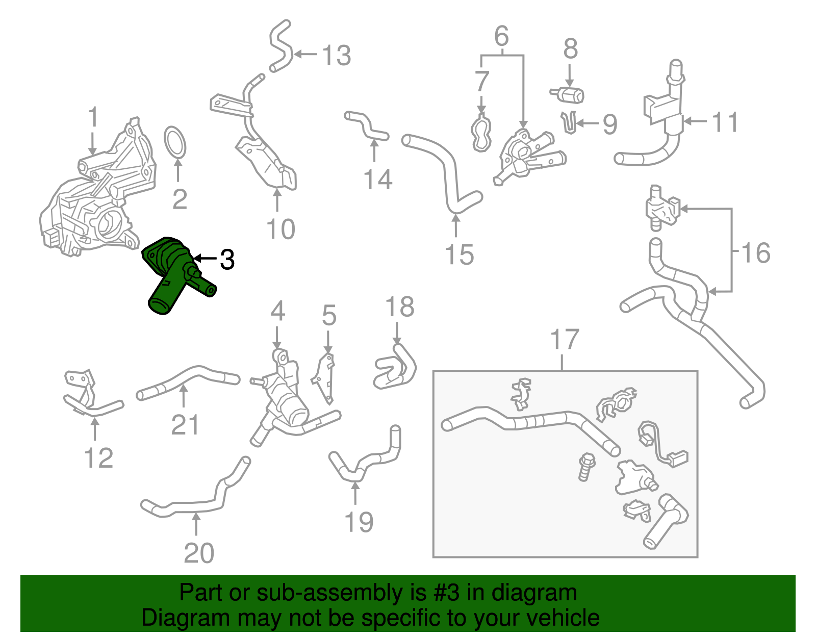2018-2024 Toyota Thermostat Housing 16031-25011 | Toyota Parts Center