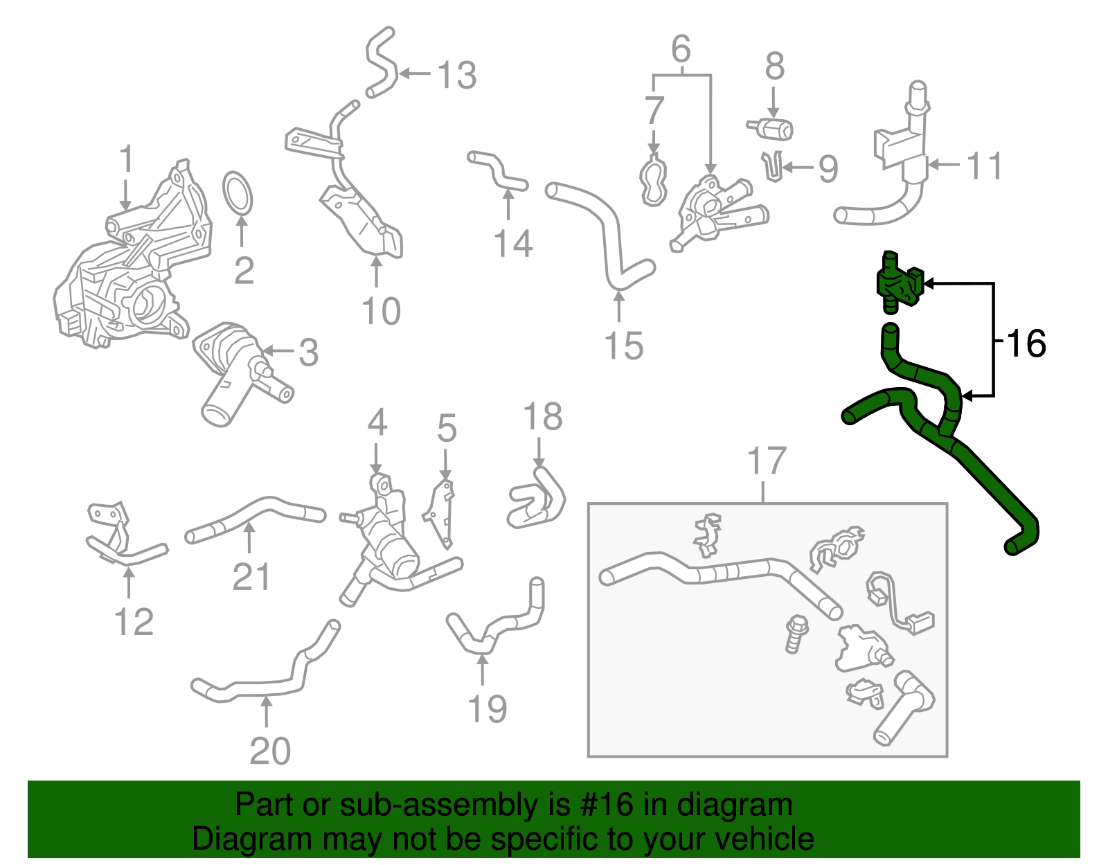 16260-F0010 - By-Pass Hose 2018-2024 Toyota | Longo Toyota Parts