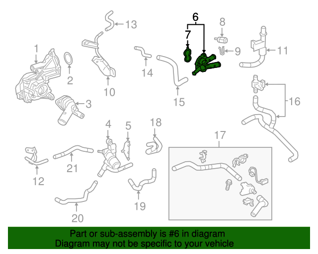 Genuine Toyota Engine Coolant Outlet Flange part# 16305-F0010 for 2018 ...