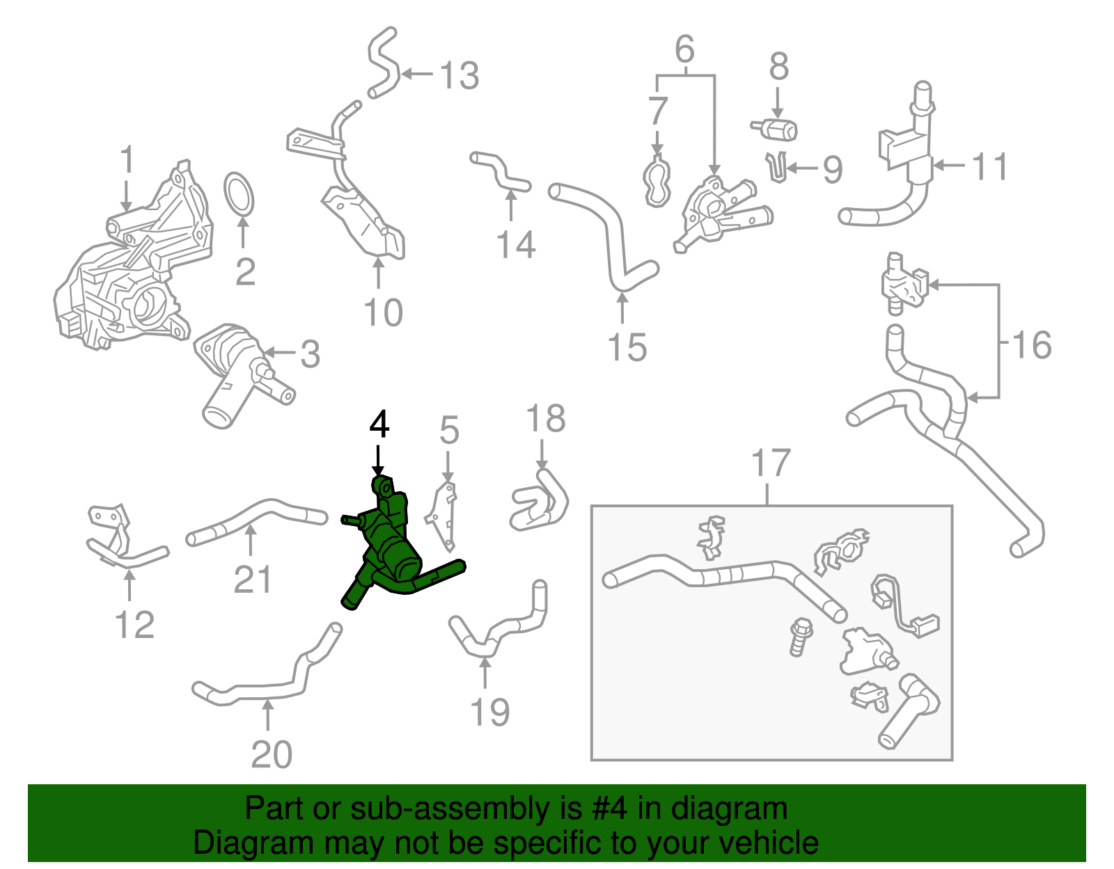 2021-2024 Toyota 2021-2024 Toyota - Water Outlet 16331-F0050 | Sparks Parts