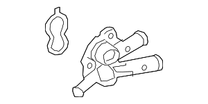 Genuine Toyota Engine Coolant Outlet Flange part# 16305-F0010 for 2018 ...