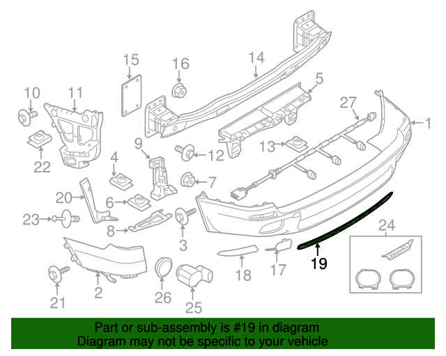 Genuine BMW 51-12-8-047-567 | Bumper Grille | FREE Shipping on Most ...