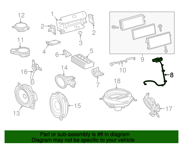 2013-2015 Lexus GPS Antenna 86860-50120 | OEM Parts Online