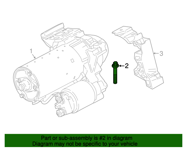 Genuine BMW 07-12-9-907-896 | Starter Bolt | FREE Shipping on Most ...
