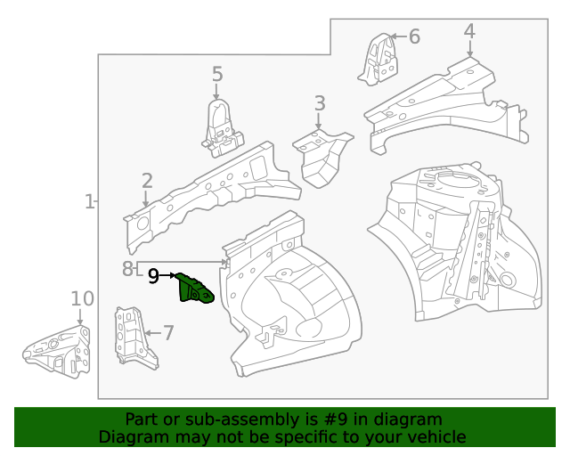 2016-2020 Toyota Front Panel Extension 53713-12160 | Toyota Parts Center