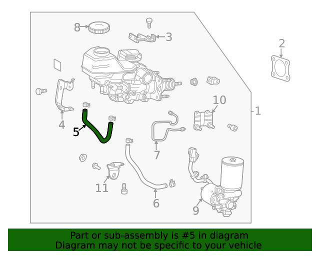 47234-42040 - Reservoir Hose - 2021 Toyota | OEM Genuine Toyota Parts