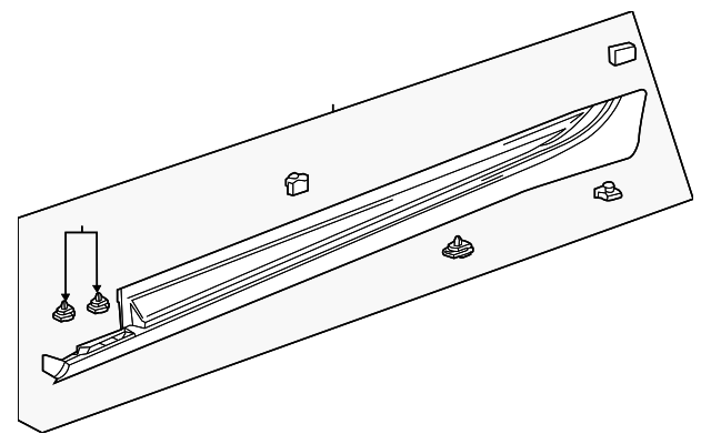 2020-2021 Cadillac CT4 Rocker Molding 84747816 | GMPartsDirect.com
