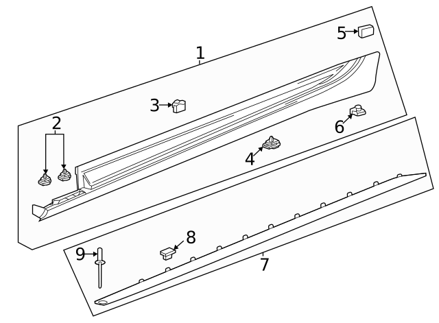 84747816 - Primed Driver Side Rocker Panel Molding 2020-2024 Cadillac ...