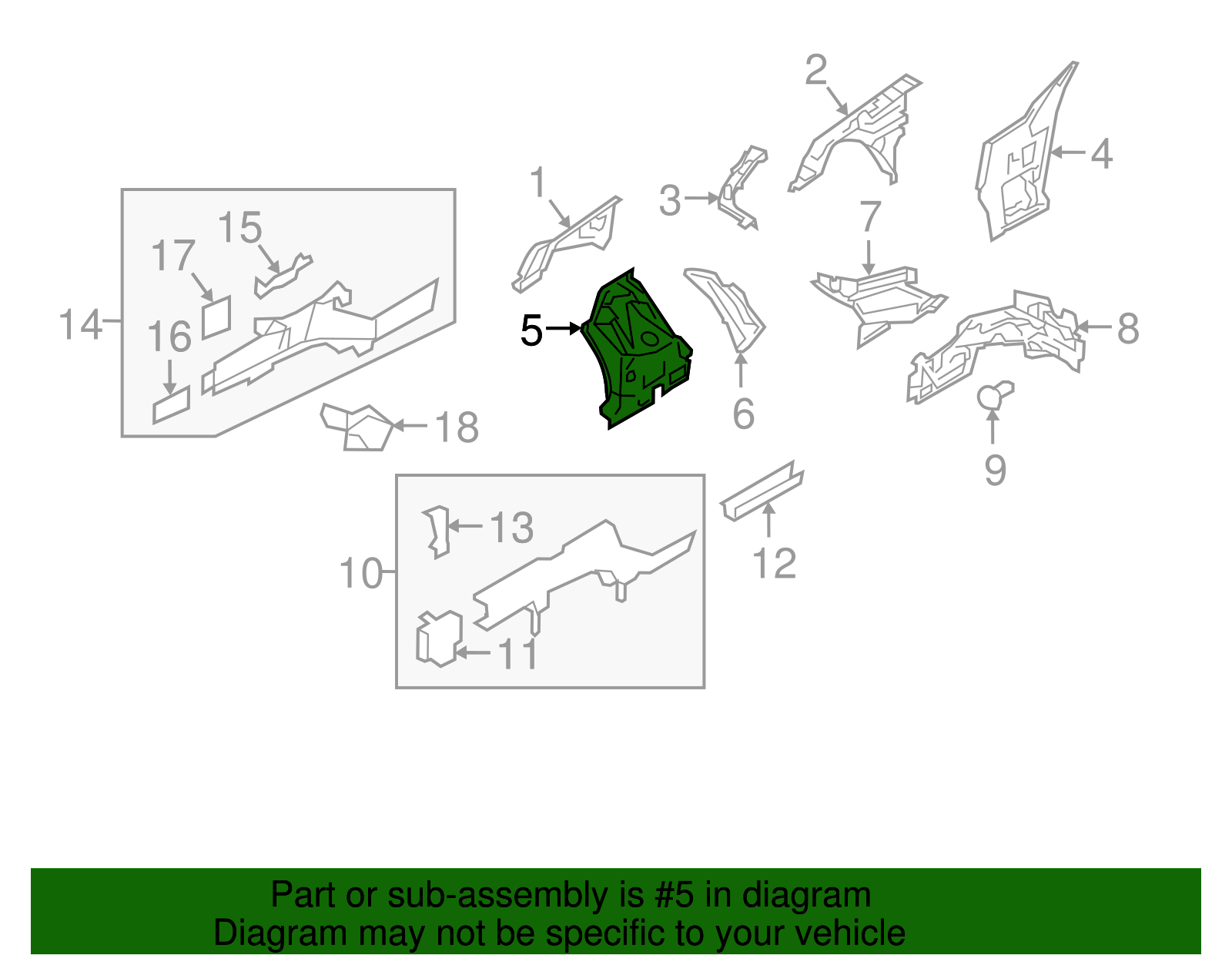 2016-2017 Infiniti QX50 Apron Panel 64120-5UK0A | Infiniti of Orland Park