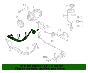 Genuine BMW 32-41-6-788-258 | Power Steering Pressure Hose | FREE ...