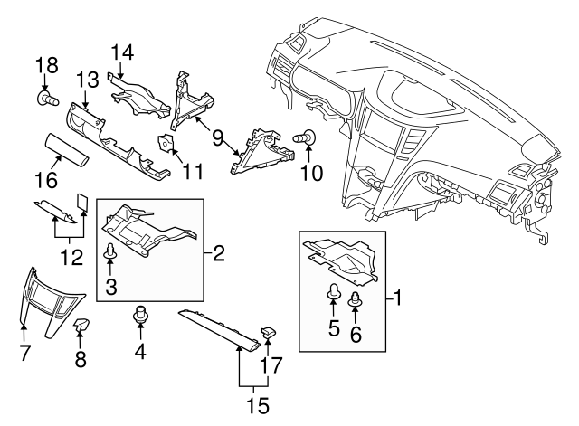 2005-2014 Subaru Under Cover Fastener 909130112 | TascaParts.com