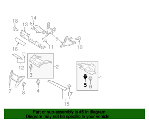 2005-2014 Subaru Under Cover Fastener 909130112 | TascaParts.com