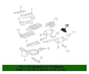 2001-2010 Lexus Muffler & Pipe Support Bracket 17508-50050 | OEM Parts ...