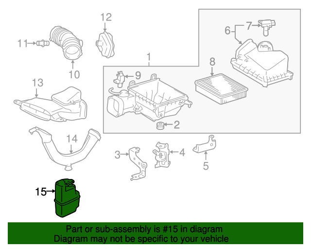 17805-0P030 - Engine Air Intake Resonator 2013-2018 Lexus ES350 ...