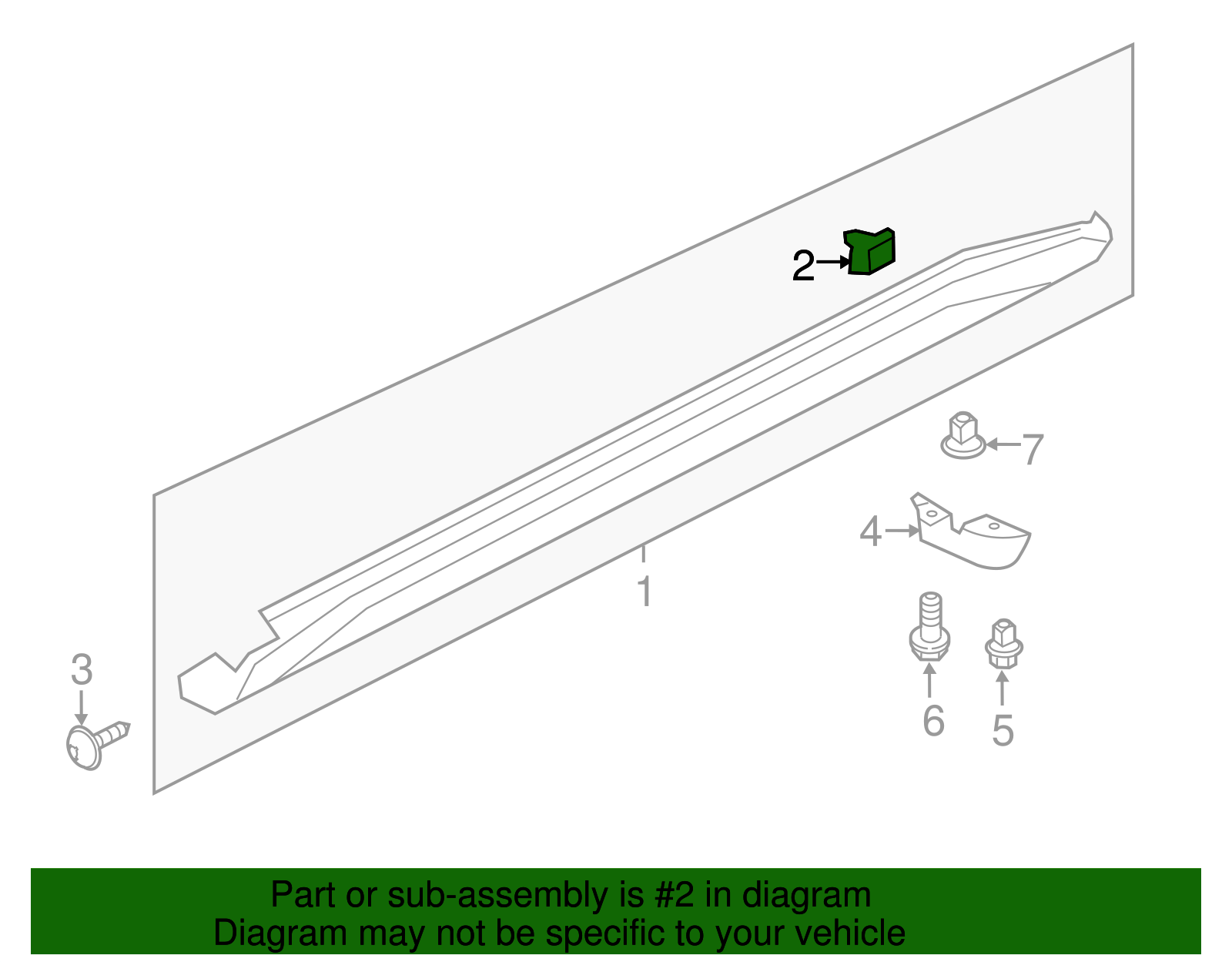 2011-2018 Nissan Rocker Molding Clip 76882-EW00B | Ziegler Nissan of ...