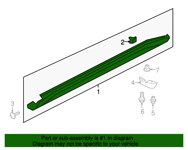 76851-1KA0A - Rocker Molding 2011-2017 Nissan Juke | Nissan Wholesale ...