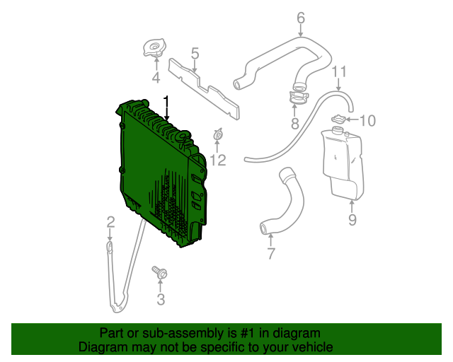 2005-2006 Jeep Wrangler Radiator 55037653AC | TascaParts.com