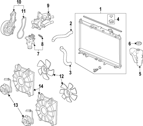 Radiator & Components for 2015 Acura TLX | Acura Parts Now