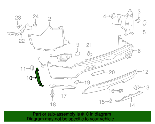 2020-2023 GMC Acadia Bumper Cover Reinforcement 84805154 | GM Parts Center