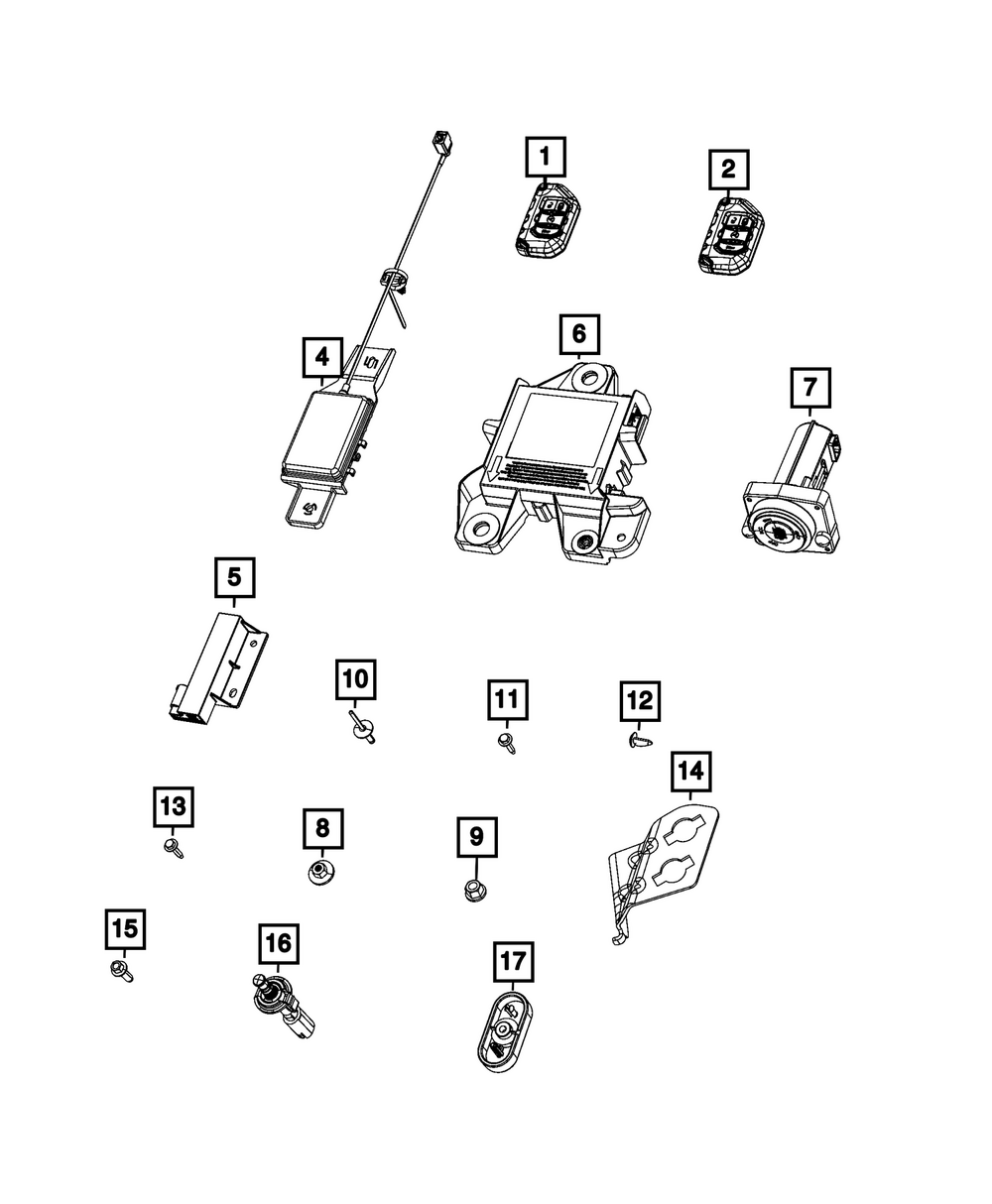 Remote Start And Keyless Entry Antenna for 2024-2025 Jeep Gladiator ...
