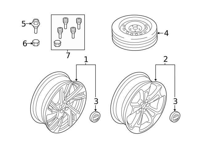 2019-2020 Volvo XC40 18-Inch 6-Spoke Black Diamond Cut Alloy Wheel ...