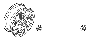 2019-2022 Volvo XC40 19-Inch 5-Double Spoke Black Diamond Cut Alloy ...