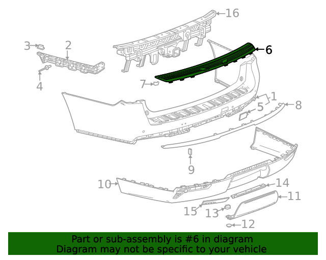 2021-2024 GM Rear Bumper Fascia Step Pad 84286523 GM | GMPartsDirect.com