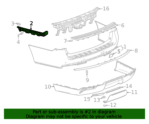 2021-2024 GM Passenger Side Rear Bumper Fascia Guide 84856699 | OEM ...