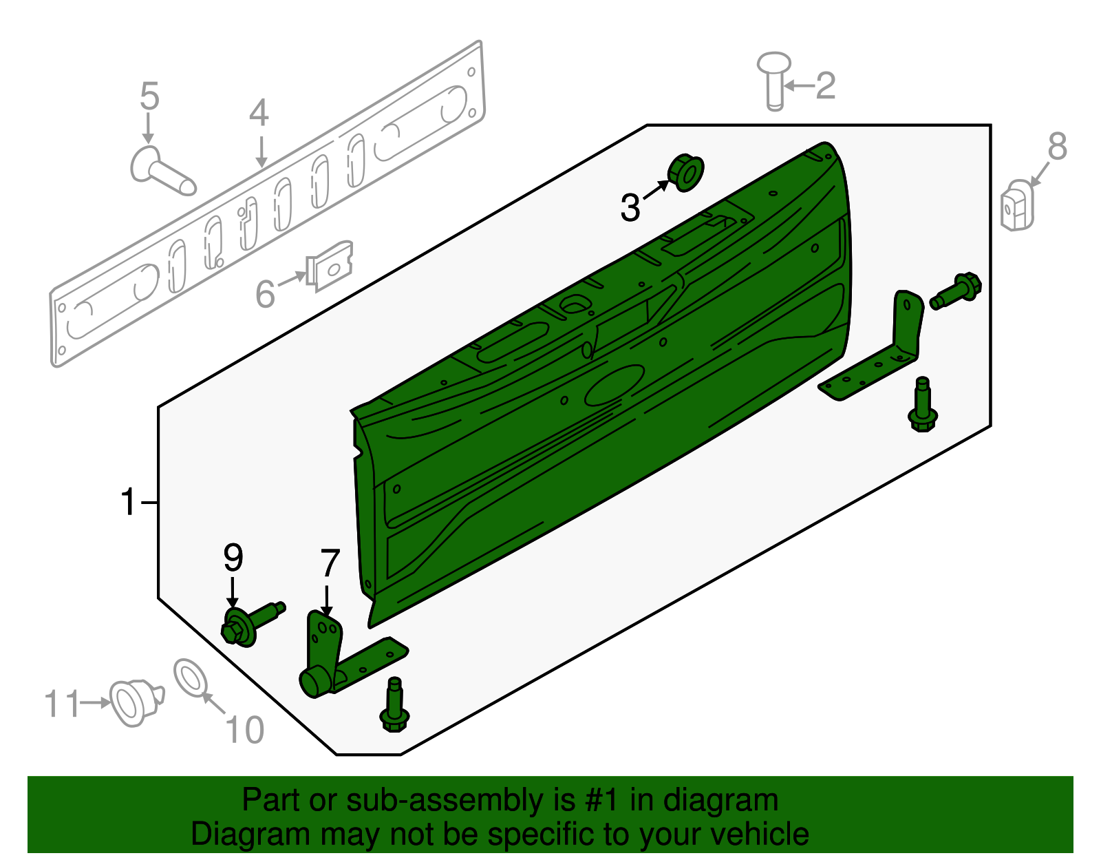 Genuine OEM Ford Part - Tail Gate JL3Z-9940700-A | Genuine OEM Ford ...